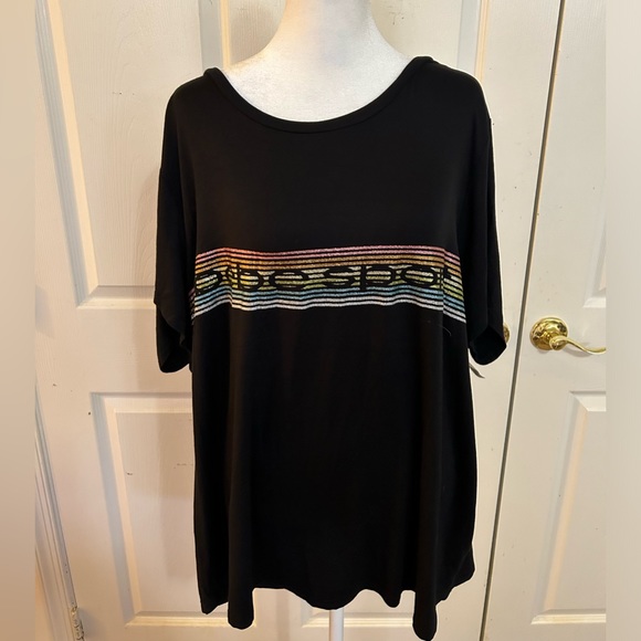 bebe | Tops | Nwt Bebe Sport Logo Black Tee 3x | Poshmark